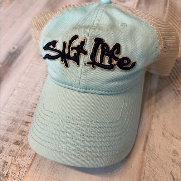 Salt Life | Accessories | Salt Life Aqua And Gray Mesh Cap | Poshmark